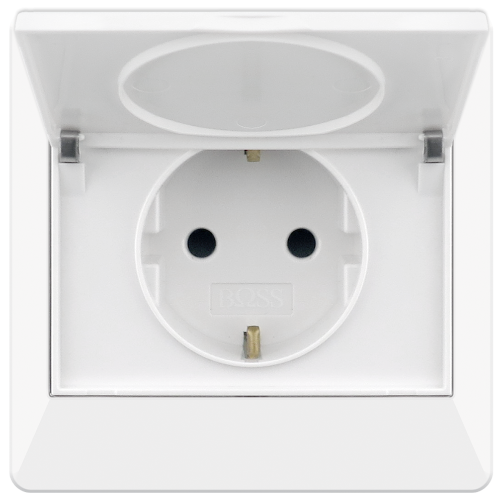 B2000L Schuko Socket Outlet w/ Cover