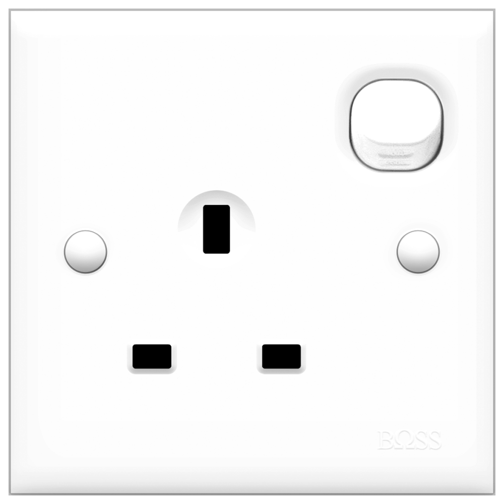 B30 BS Socket Outlet w/ Switch