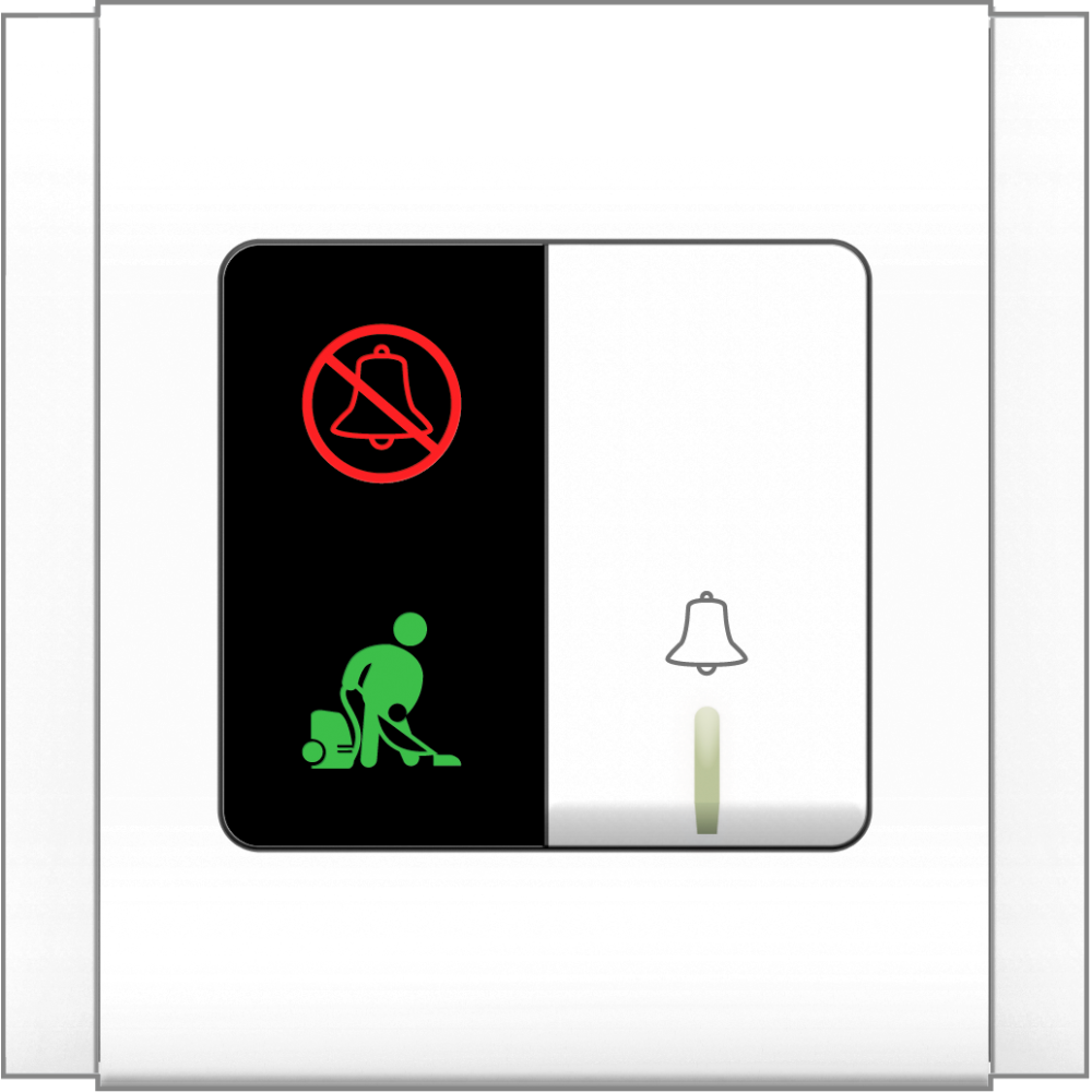 B3000 Bell Press w/ Fluorescent + DND & MUR LED Indicator Black ...