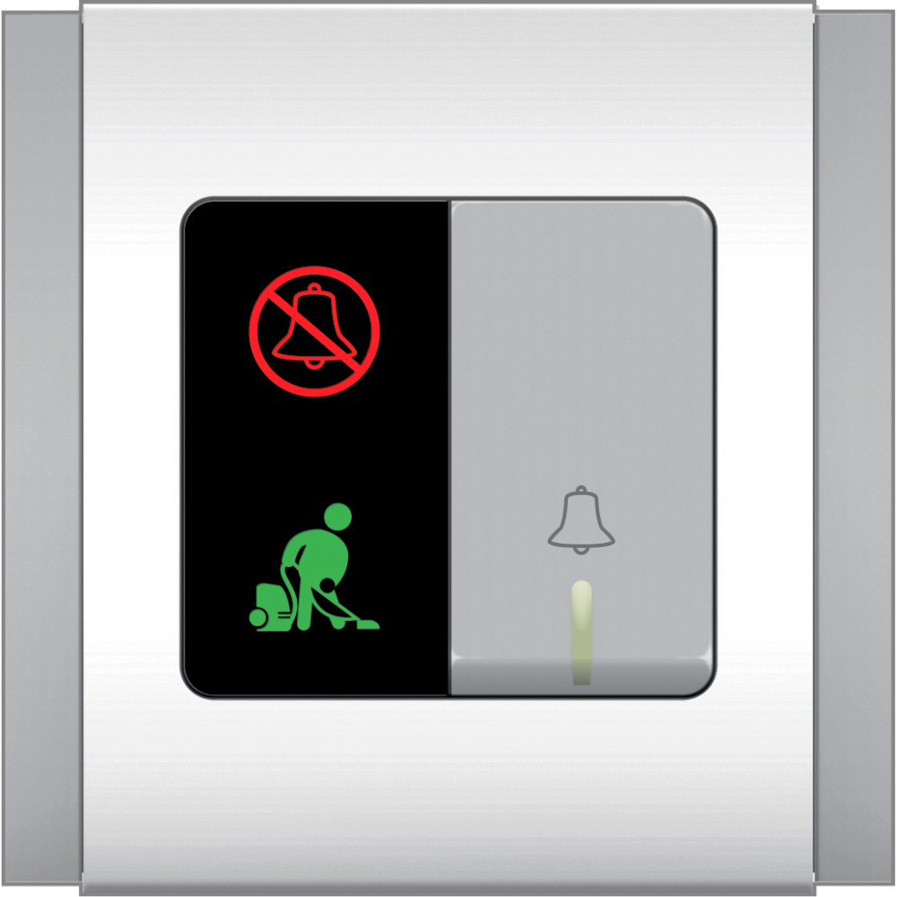 B3000 Bell Press w/ Fluorescent + DND & MUR LED Indicator Black ...