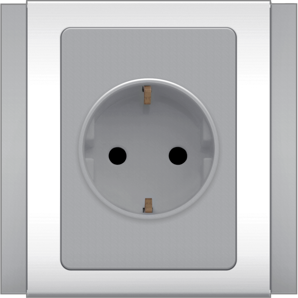 B3000 Schuko Socket Outlet (Grey)