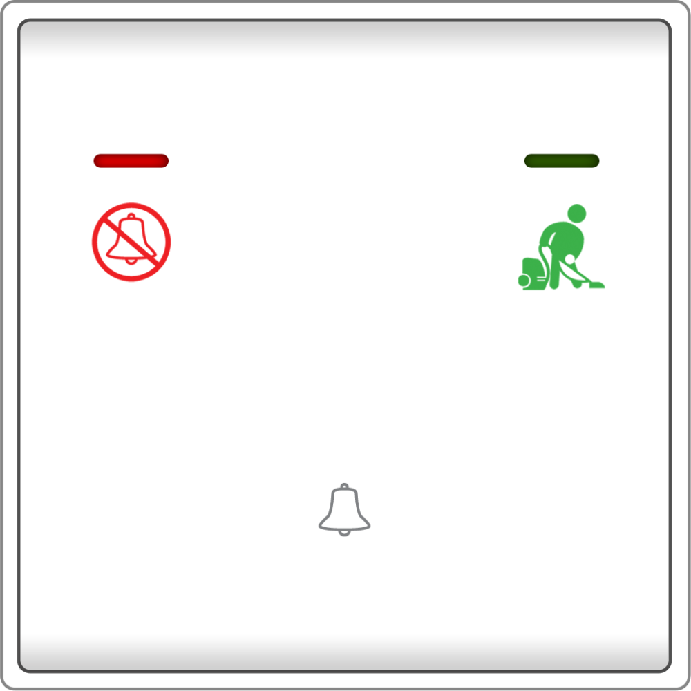 B5000 Bell Press w/ Integrated DND & MUR Logo and LED Indicator